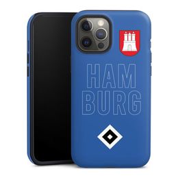 DeinDesign iPhone 12 Pro Handy Panzer Handyh&uuml;lle robuste Outdoor H&uuml;lle Schutzh&uuml;lle matt Official Licensed Product Hamburg Hamburger Sv Tough Case