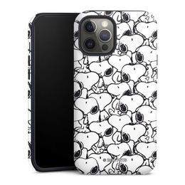 DeinDesign iPhone 12 Pro Handy Panzer Handyh&uuml;lle robuste Outdoor H&uuml;lle Schutzh&uuml;lle matt Peanuts Snoopy Muster Tough Case