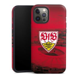 DeinDesign iPhone 12 Pro Handy Panzer Handyh&uuml;lle robuste Outdoor H&uuml;lle Schutzh&uuml;lle matt Vfb Stuttgart Official Licensed Product Stadium Tough Case