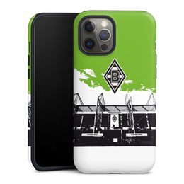 DeinDesign iPhone 12 Pro Handy Panzer Handyh&uuml;lle robuste Outdoor H&uuml;lle Schutzh&uuml;lle matt Borussia M&ouml;nchengladbach Merchandise Stadium Tough Case