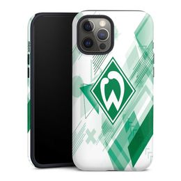 DeinDesign iPhone 12 Pro Handy Panzer Handyh&uuml;lle robuste Outdoor H&uuml;lle Schutzh&uuml;lle matt Muster Official Licensed Product Sv Werder Bremen Tough Case