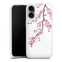 DeinDesign iPhone 17 Handy Slim Case Silikon Handyh&uuml;lle transparent H&uuml;lle extra d&uuml;nn Aisa Japan Cherry Blossom Silikon Slim Case
