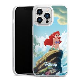 DeinDesign iPhone 13 Pro Handy Silikon H&uuml;lle Case wei&szlig; Handyh&uuml;lle Official Licensed Product Arielle Die Meerjungfrau Mermaid Silikon Case