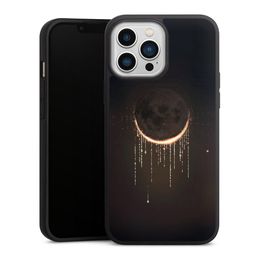 DeinDesign iPhone 13 Pro Max Handy Premium Silikon H&uuml;lle Handyh&uuml;lle schwarz Case Full Moon Moon Light Silikon Premium Case