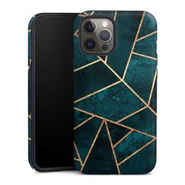 DeinDesign iPhone 12 Pro Handy Panzer Handyh&uuml;lle robuste Outdoor H&uuml;lle Schutzh&uuml;lle matt Elisabeth Fredriksson Gold & Copper Stone Tough Case