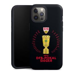 DeinDesign iPhone 12 Pro Handy Panzer Handyh&uuml;lle robuste Outdoor H&uuml;lle Schutzh&uuml;lle matt Trophy Official Licensed Product Vfb Stuttgart Tough Case