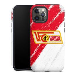 DeinDesign iPhone 12 Pro Handy Panzer Handyh&uuml;lle robuste Outdoor H&uuml;lle Schutzh&uuml;lle matt 1. Fc Union Berlin Logo Official Licensed Product Tough Case