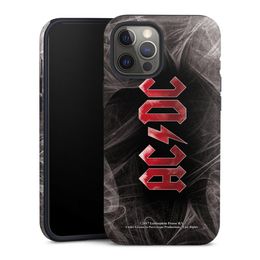 DeinDesign iPhone 12 Pro Handy Panzer Handyh&uuml;lle robuste Outdoor H&uuml;lle Schutzh&uuml;lle matt Merchandise Acdc Logo Tough Case