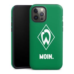 DeinDesign iPhone 12 Pro Handy Panzer Handyh&uuml;lle robuste Outdoor H&uuml;lle Schutzh&uuml;lle matt Moin Official Licensed Product Sv Werder Bremen Tough Case