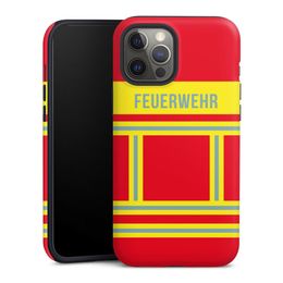 DeinDesign iPhone 12 Pro Handy Panzer Handyh&uuml;lle robuste Outdoor H&uuml;lle Schutzh&uuml;lle matt Fire Fighters Life Saver Fire Fighter Tough Case