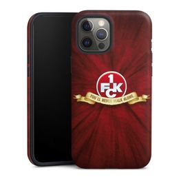 DeinDesign iPhone 12 Pro Handy Panzer Handyh&uuml;lle robuste Outdoor H&uuml;lle Schutzh&uuml;lle matt 1. Fc Kaiserslautern Official Licensed Product Logo Tough Case