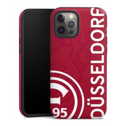 DeinDesign iPhone 12 Pro Handy Panzer Handyh&uuml;lle robuste Outdoor H&uuml;lle Schutzh&uuml;lle matt Lettering F95 Fortuna D&uuml;sseldorf Tough Case