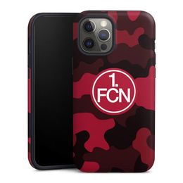 DeinDesign iPhone 12 Pro Handy Panzer Handyh&uuml;lle robuste Outdoor H&uuml;lle Schutzh&uuml;lle matt Logo 1. Fcn 1. Fc N&uuml;rnberg Tough Case