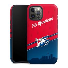 DeinDesign iPhone 12 Pro Handy Panzer Handyh&uuml;lle robuste Outdoor H&uuml;lle Schutzh&uuml;lle matt Adler Mannheim Sports Logo Tough Case