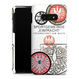 DeinDesign Galaxy S10e Handy Premium Case Smartphone Handyh&uuml;lle Schutzh&uuml;lle matt Retro Eintracht Frankfurt Official Licensed Product Premium Case