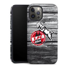 DeinDesign iPhone 12 Pro Handy Panzer Handyh&uuml;lle robuste Outdoor H&uuml;lle Schutzh&uuml;lle matt 1. Fc K&ouml;ln Wooden Look Official Licensed Product Tough Case