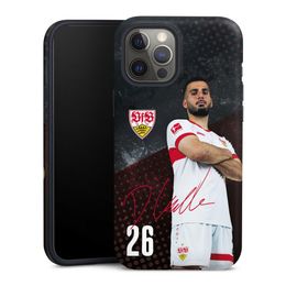 DeinDesign iPhone 12 Pro Handy Panzer Handyh&uuml;lle robuste Outdoor H&uuml;lle Schutzh&uuml;lle matt Official Licensed Product Deniz Undav Vfb Stuttgart Tough Case