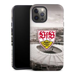 DeinDesign iPhone 12 Pro Handy Panzer Handyh&uuml;lle robuste Outdoor H&uuml;lle Schutzh&uuml;lle matt Official Licensed Product Vfb Stuttgart Stadium Tough Case