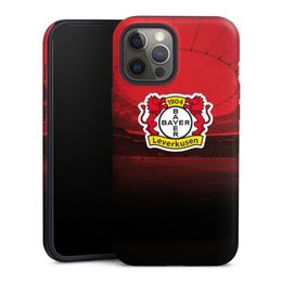 DeinDesign iPhone 12 Pro Handy Panzer Handyh&uuml;lle robuste Outdoor H&uuml;lle Schutzh&uuml;lle matt Bayer 04 Leverkusen Official Licensed Product Stadium Tough Case