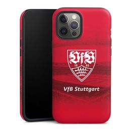 DeinDesign iPhone 12 Pro Handy Panzer Handyh&uuml;lle robuste Outdoor H&uuml;lle Schutzh&uuml;lle matt Stadium Vfb Stuttgart Official Licensed Product Tough Case