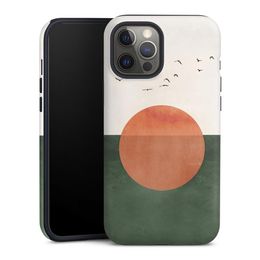 DeinDesign iPhone 12 Pro Handy Panzer Handyh&uuml;lle robuste Outdoor H&uuml;lle Schutzh&uuml;lle matt Sunshine Bird Sunset Tough Case