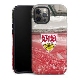 DeinDesign iPhone 12 Pro Handy Panzer Handyh&uuml;lle robuste Outdoor H&uuml;lle Schutzh&uuml;lle matt Stadium Vfb Stuttgart Official Licensed Product Tough Case