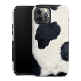 DeinDesign iPhone 12 Pro Handy Panzer Handyh&uuml;lle robuste Outdoor H&uuml;lle Schutzh&uuml;lle matt Animal Look Animal Print Cow Skin Tough Case