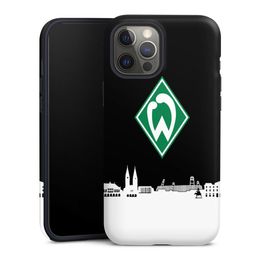 DeinDesign iPhone 12 Pro Handy Panzer Handyh&uuml;lle robuste Outdoor H&uuml;lle Schutzh&uuml;lle matt Skyline Sv Werder Bremen Official Licensed Product Tough Case