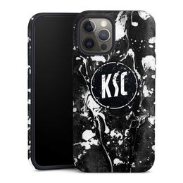DeinDesign iPhone 12 Pro Handy Panzer Handyh&uuml;lle robuste Outdoor H&uuml;lle Schutzh&uuml;lle matt Karlsruher Sc Ksc Official Licensed Product Tough Case