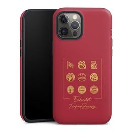 DeinDesign iPhone 12 Pro Handy Panzer Handyh&uuml;lle robuste Outdoor H&uuml;lle Schutzh&uuml;lle matt Fc Bayern M&uuml;nchen Merchandise Fcb 125 Jahre Tough Case