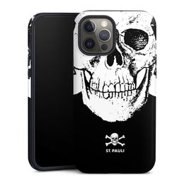 DeinDesign iPhone 12 Pro Handy Panzer Handyh&uuml;lle robuste Outdoor H&uuml;lle Schutzh&uuml;lle matt Totenkopf Fc St. Pauli Official Licensed Product Tough Case