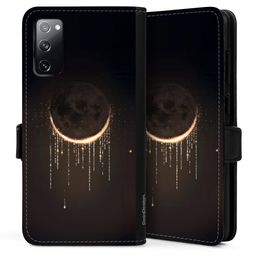 DeinDesign Galaxy S20 Handy Klapph&uuml;lle Handyh&uuml;lle aus Kunst Leder schwarz Flip Case Moon Light Full Moon Sideflip mit Lasche