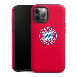 DeinDesign iPhone 12 Pro Handy Panzer Handyh&uuml;lle robuste Outdoor H&uuml;lle Schutzh&uuml;lle matt Fc Bayern M&uuml;nchen Fcb Logo Tough Case