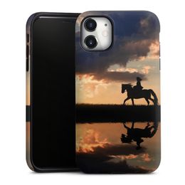 DeinDesign iPhone 11 Handy Panzer Handyh&uuml;lle robuste Outdoor H&uuml;lle Schutzh&uuml;lle matt Sunset Horse Horseback Riding Tough Case