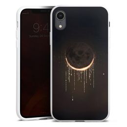 DeinDesign iPhone Xr Handy Silikon H&uuml;lle Case wei&szlig; Handyh&uuml;lle Full Moon Moon Light Silikon Case