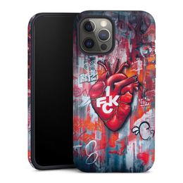 DeinDesign iPhone 12 Pro Handy Panzer Handyh&uuml;lle robuste Outdoor H&uuml;lle Schutzh&uuml;lle matt 1. Fc Kaiserslautern Heart 1. Fck Tough Case