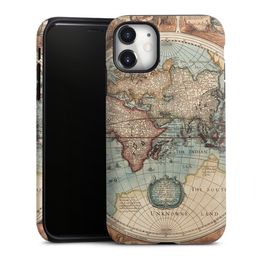 DeinDesign iPhone 11 Handy Panzer Handyh&uuml;lle robuste Outdoor H&uuml;lle Schutzh&uuml;lle matt World Map Vintage Map Tough Case