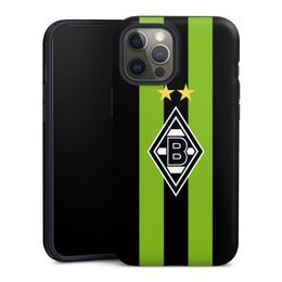 DeinDesign iPhone 12 Pro Handy Panzer Handyh&uuml;lle robuste Outdoor H&uuml;lle Schutzh&uuml;lle matt Stripes Borussia M&ouml;nchengladbach Gladbach Tough Case