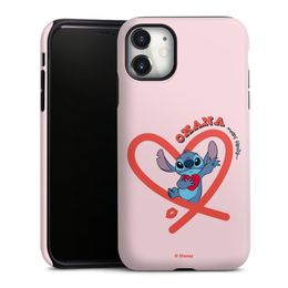 DeinDesign iPhone 11 Handy Panzer Handyh&uuml;lle robuste Outdoor H&uuml;lle Schutzh&uuml;lle matt Heart Lilo & Stitch Disney Tough Case