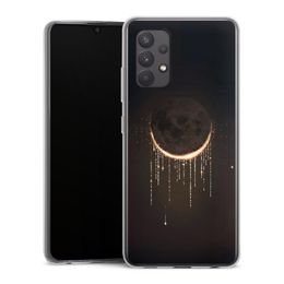 DeinDesign Galaxy A32 4G Handy Silikon H&uuml;lle Case transparent Handyh&uuml;lle Full Moon Moon Light Silikon Case