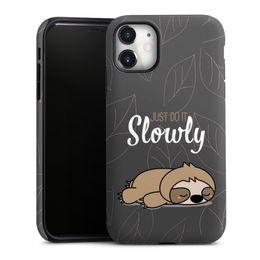 DeinDesign iPhone 11 Handy Panzer Handyh&uuml;lle robuste Outdoor H&uuml;lle Schutzh&uuml;lle matt Lazy Sunday Sayings Sloth Tough Case