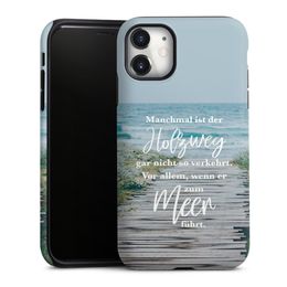 DeinDesign iPhone 11 Handy Panzer Handyh&uuml;lle robuste Outdoor H&uuml;lle Schutzh&uuml;lle matt Statement Beach Spruch Tough Case