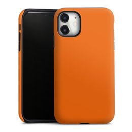 DeinDesign iPhone 11 Handy Panzer Handyh&uuml;lle robuste Outdoor H&uuml;lle Schutzh&uuml;lle matt Orange Unicoloured Colour Tough Case