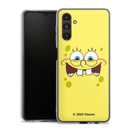 DeinDesign Galaxy A04s Handy Silikon H&uuml;lle Case transparent Handyh&uuml;lle Official Licensed Product Kindheit Spongebob Silikon Case