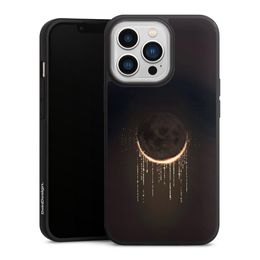 DeinDesign iPhone 13 Pro Handy Premium Silikon H&uuml;lle Handyh&uuml;lle schwarz Case Full Moon Moon Light Silikon Premium Case