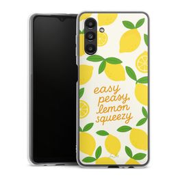 DeinDesign Galaxy A13 5G Handy Silikon H&uuml;lle Case transparent Handyh&uuml;lle Lemon Statement Spruch Silikon Case