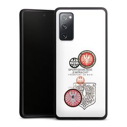 DeinDesign Galaxy S20 FE 5G Handy Premium Silikon H&uuml;lle Handyh&uuml;lle schwarz Case Eintracht Frankfurt Retro Official Licensed Product Silikon Premium Case