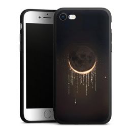 DeinDesign iPhone SE (2020) Handy Premium Silikon H&uuml;lle Handyh&uuml;lle schwarz Case Moon Light Full Moon Silikon Premium Case