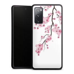 DeinDesign Galaxy S20 FE Handy Premium Silikon H&uuml;lle Handyh&uuml;lle schwarz Case Cherry Blossom Japan Aisa Silikon Premium Case