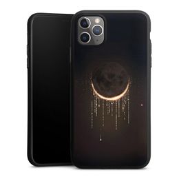 DeinDesign iPhone 11 Pro Max Handy Premium Silikon H&uuml;lle Handyh&uuml;lle schwarz Case Moon Light Full Moon Silikon Premium Case